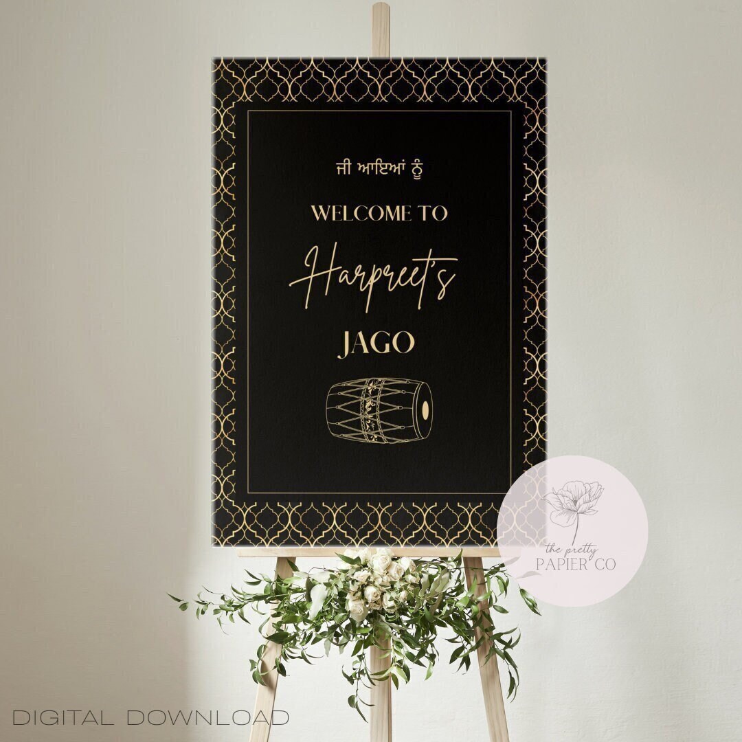 Welcome Sign | Sangeet Welcome Sign | Customizable | Anand Karaj ...