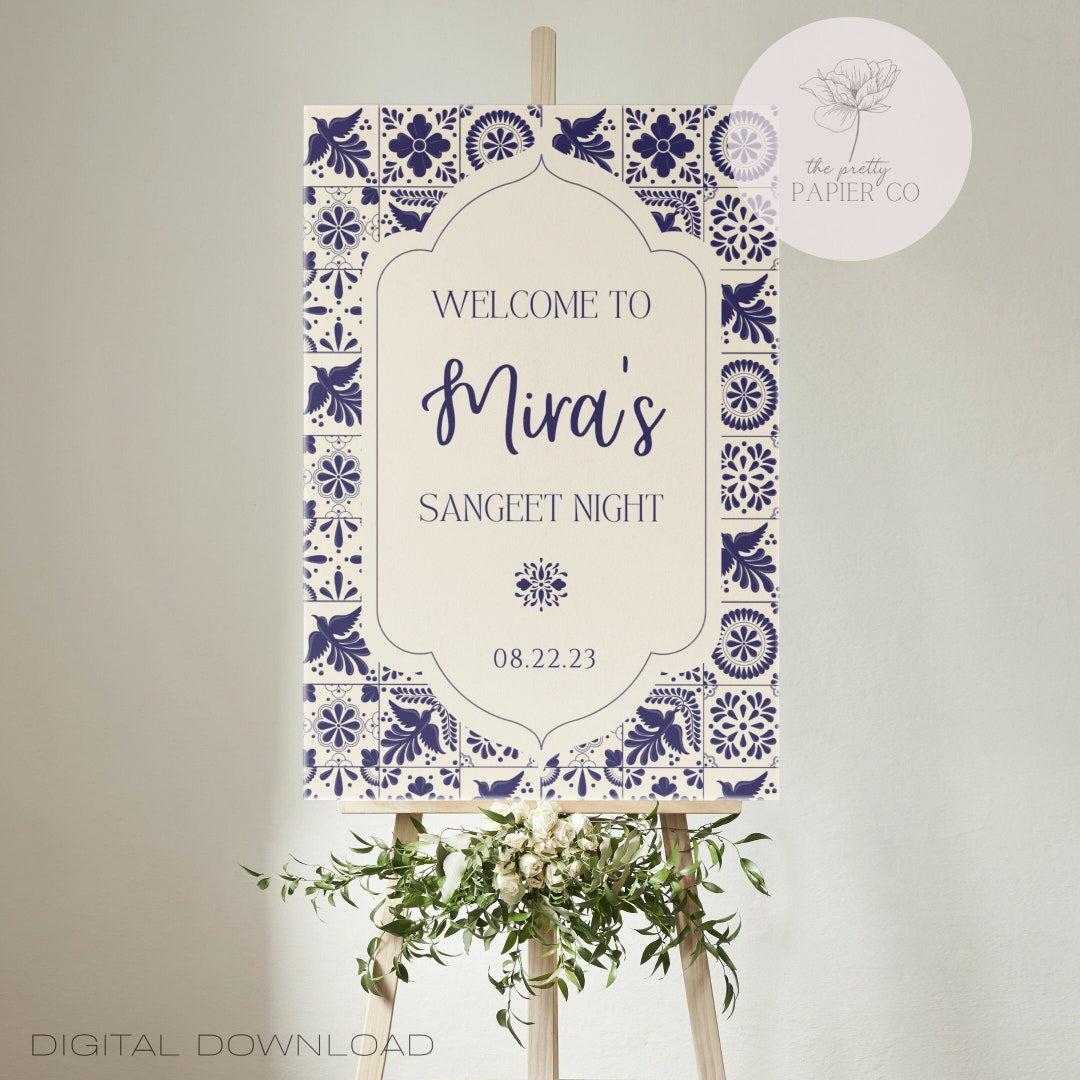 Welcome Sign | Sangeet Wedding Sign | Customizable | Anand Karaj ...
