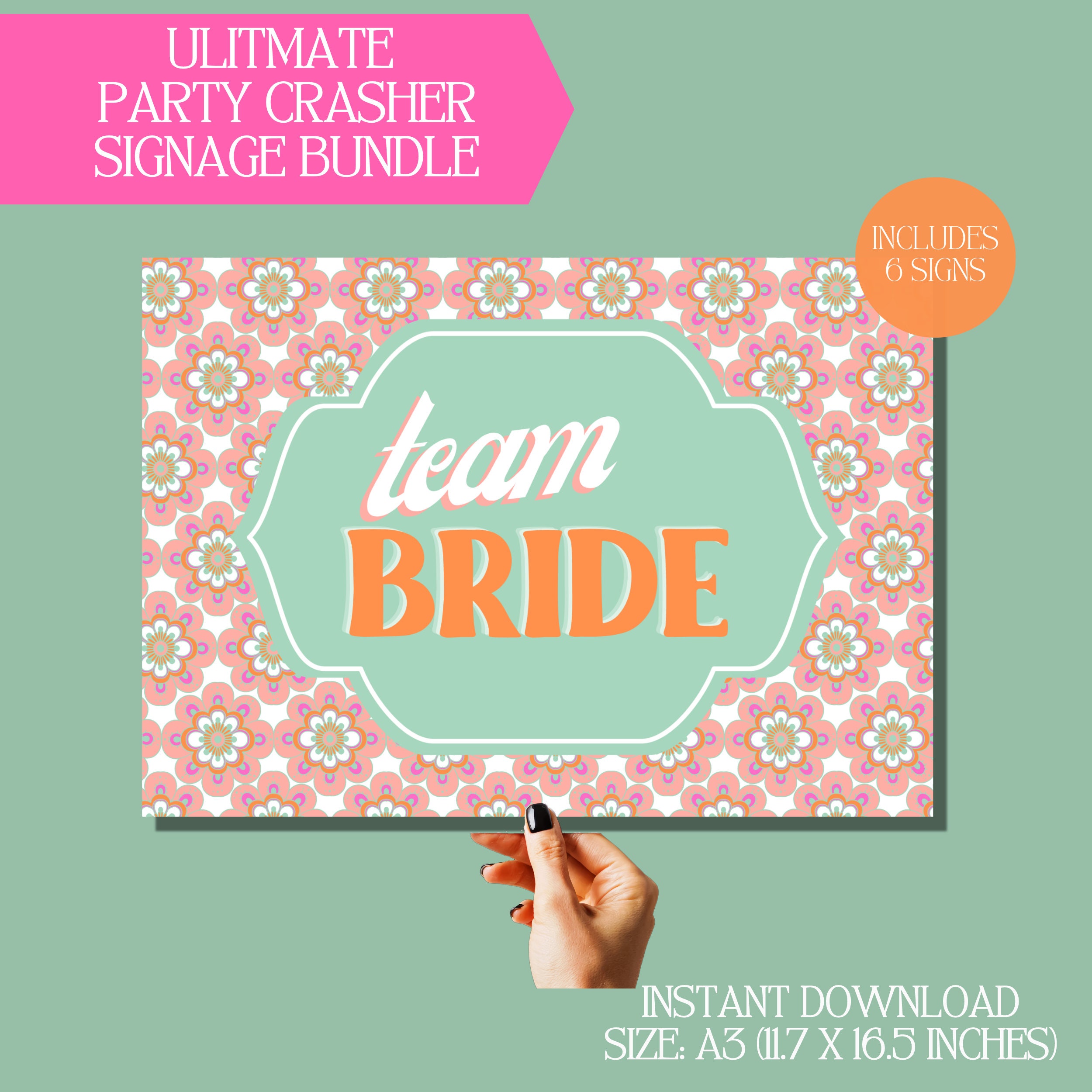 Ultimate Jago Party Crasher Signage Package Punjabi Wedding Sign Sikh ...