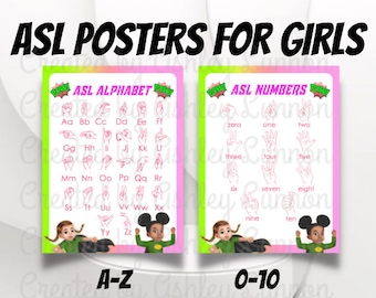 ASL Flash Cards, American Sign, Sign Language Poster, ASL Alphabets ...