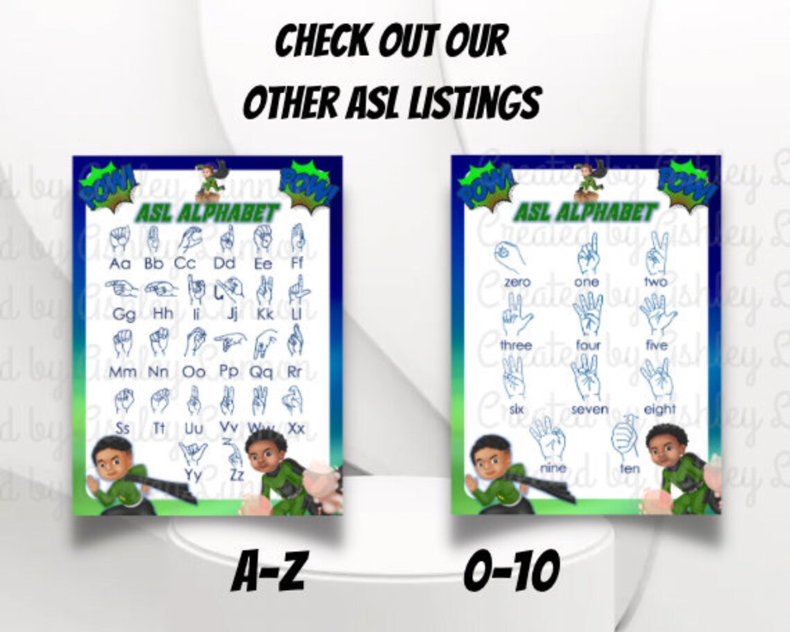 ASL Flash Cards, American Sign, Sign Language Poster, ASL Alphabets ...