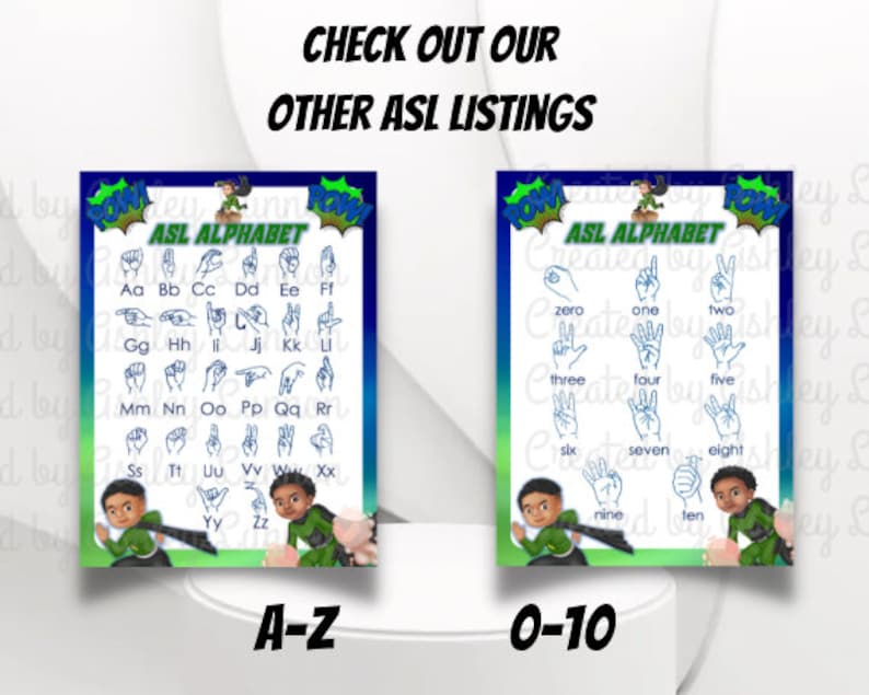 ASL Flash Cards, American Sign, Sign Language Poster, ASL Alphabets ...