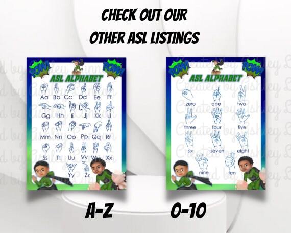 ASL Flash Cards, American Sign, Sign Language Poster, ASL Alphabets ...
