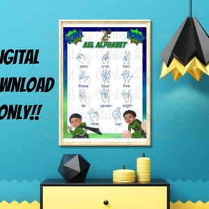 ASL Flash Cards, American Sign, Sign Language Poster, ASL Alphabets ...