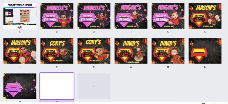 Superhero Theme First Day of School Sign Reusable and Editable Canva ...