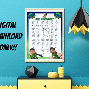 ASL Flash Cards, American Sign, Sign Language Poster, ASL Alphabets ...