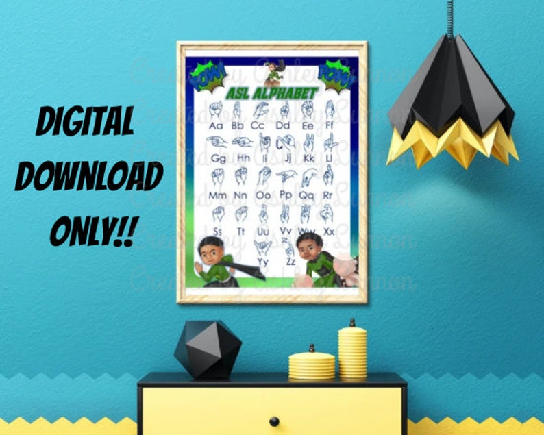 ASL Flash Cards, American Sign, Sign Language Poster, ASL Alphabets ...