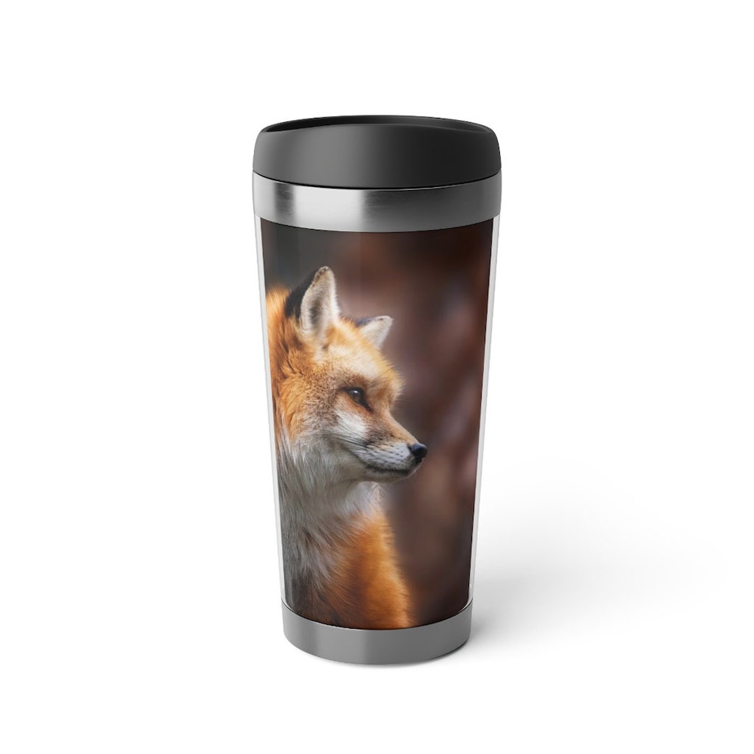 Red Fox Stainless Steel Travel Mug With Insert - Etsy
