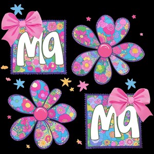 MAMA Flower Designs Bundle Png - Etsy