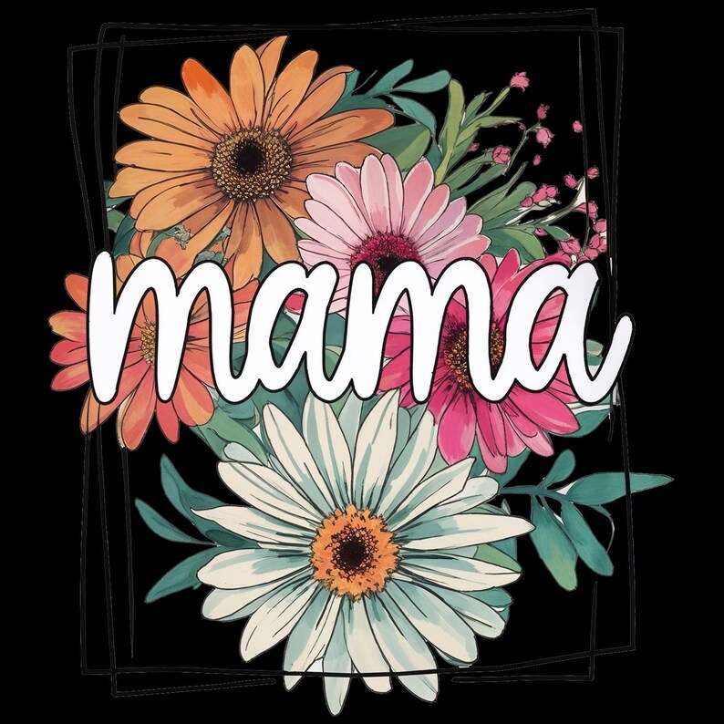 MAMA Flower Designs Bundle Png - Etsy