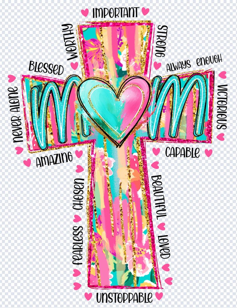 Mom Cross Design Png - Etsy