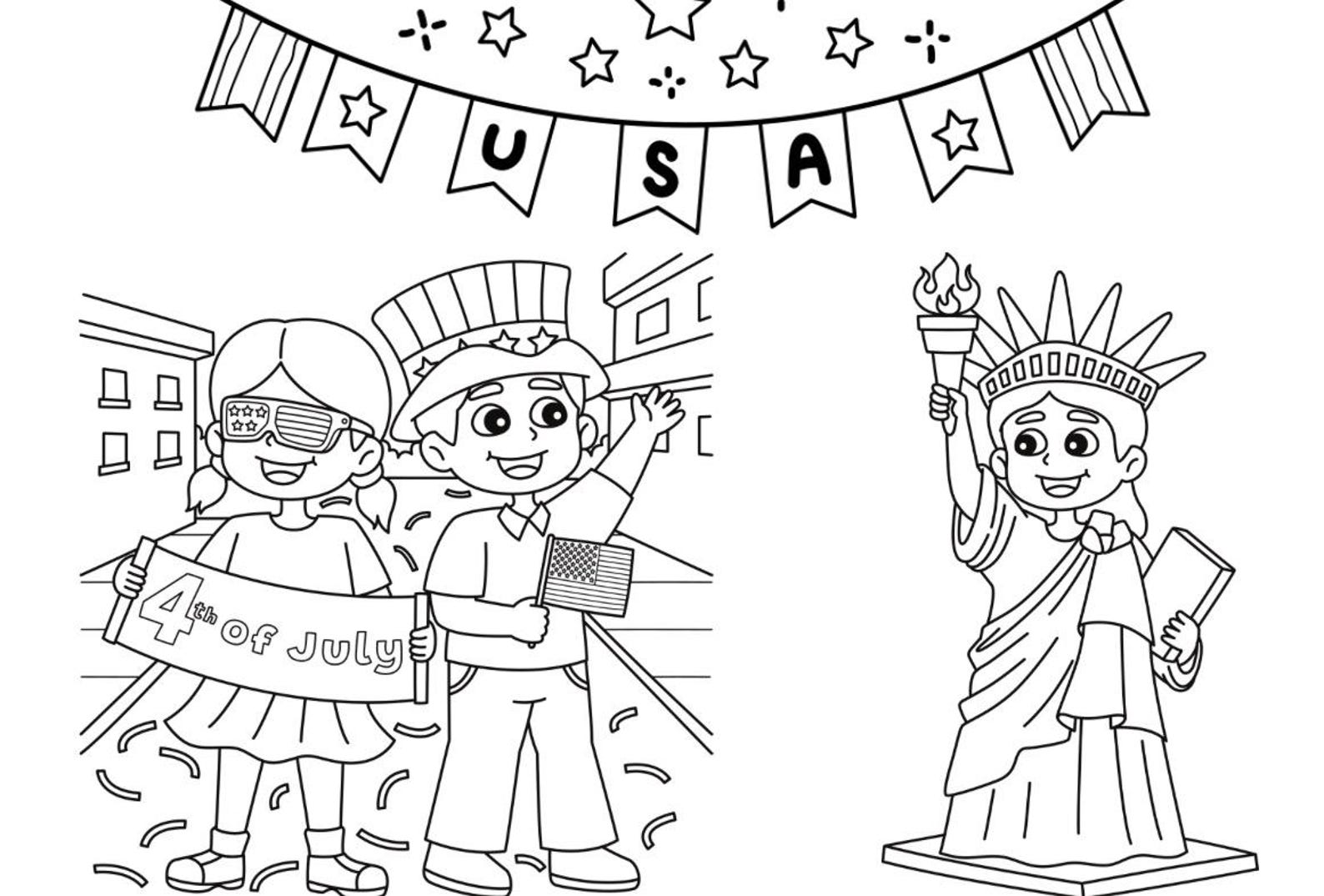 4th of July Printable Color Cards - Etsy