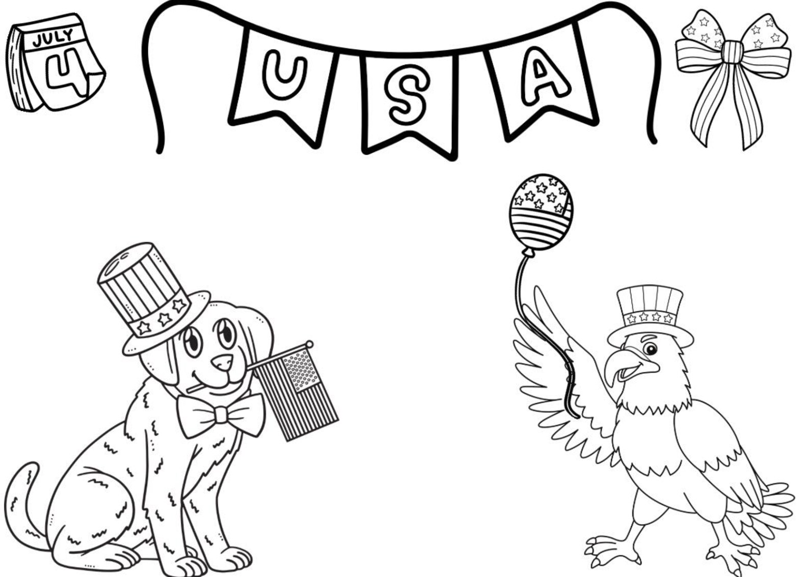 4th of July Printable Color Cards - Etsy