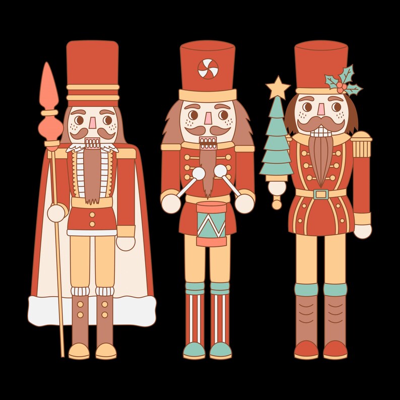 Nutcrackers Bundle Designs PNG Christmas Time Digital Download - Etsy