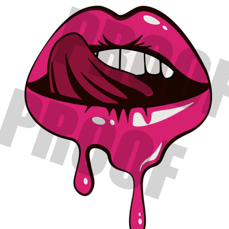 Drip Lips Svg - Etsy