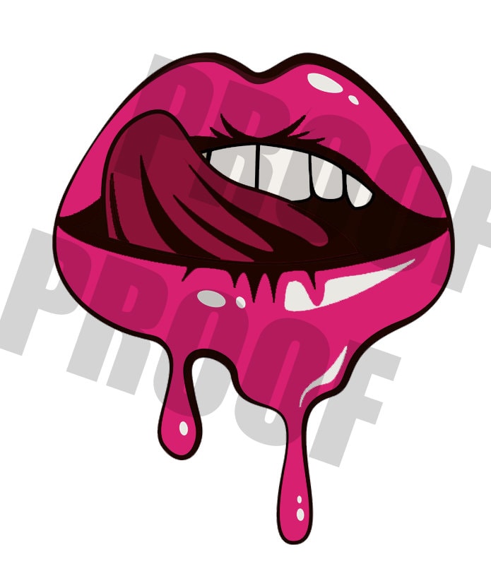 Lips Drip Digital File PNG - Etsy