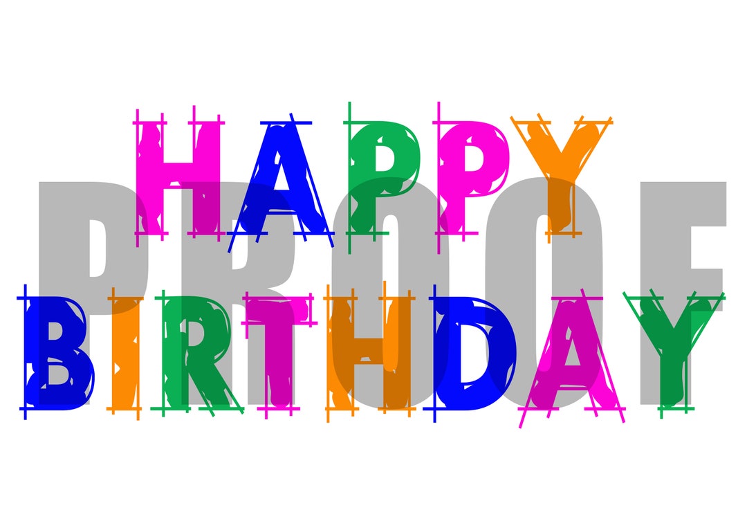 Happy Birthday Digital File PNG - Etsy