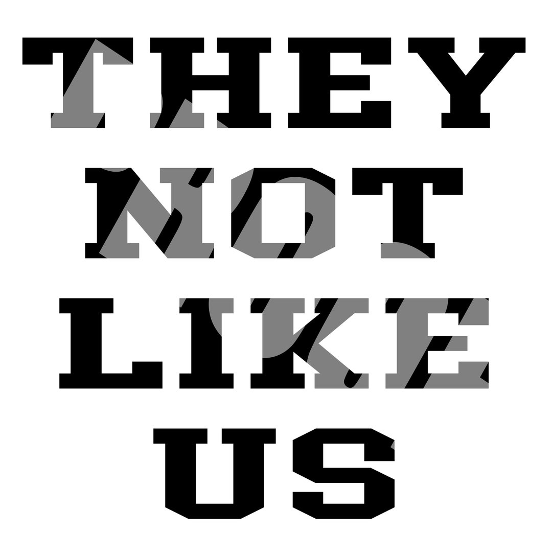 They Not Like Us Digital File PNG - Etsy