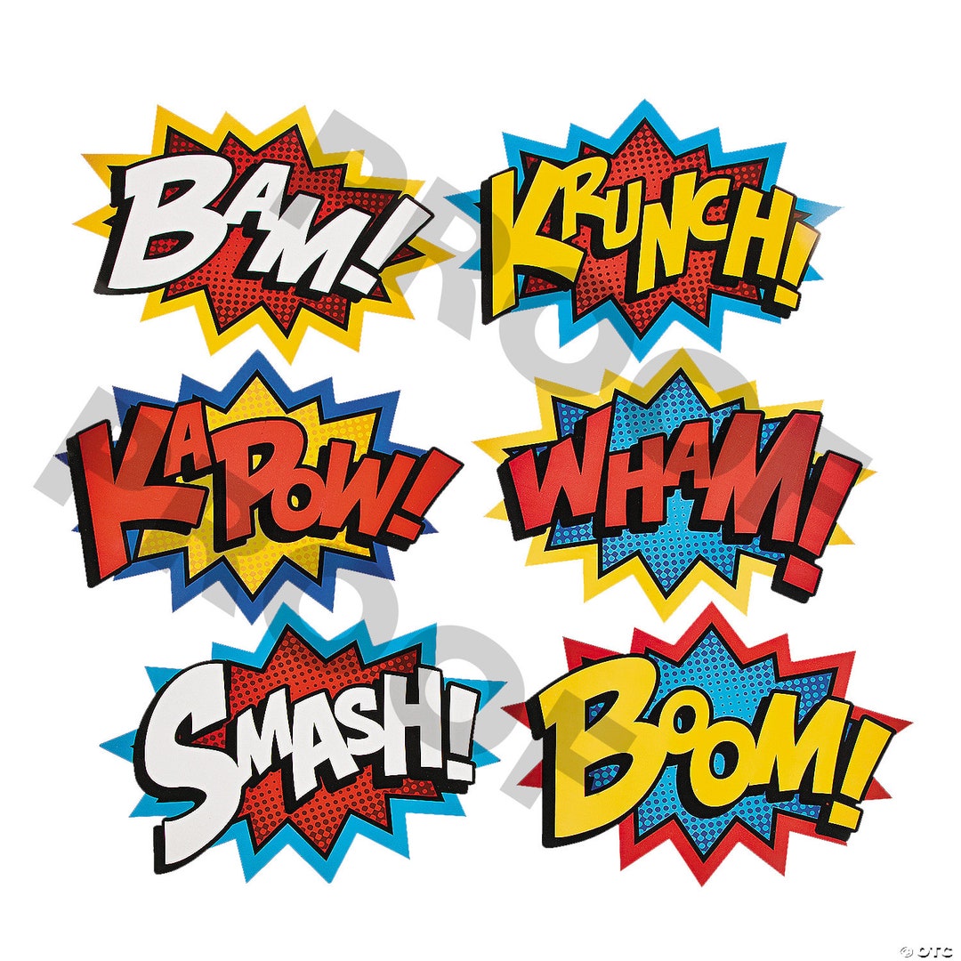Comic Word Cutout Digital File PNG - Etsy