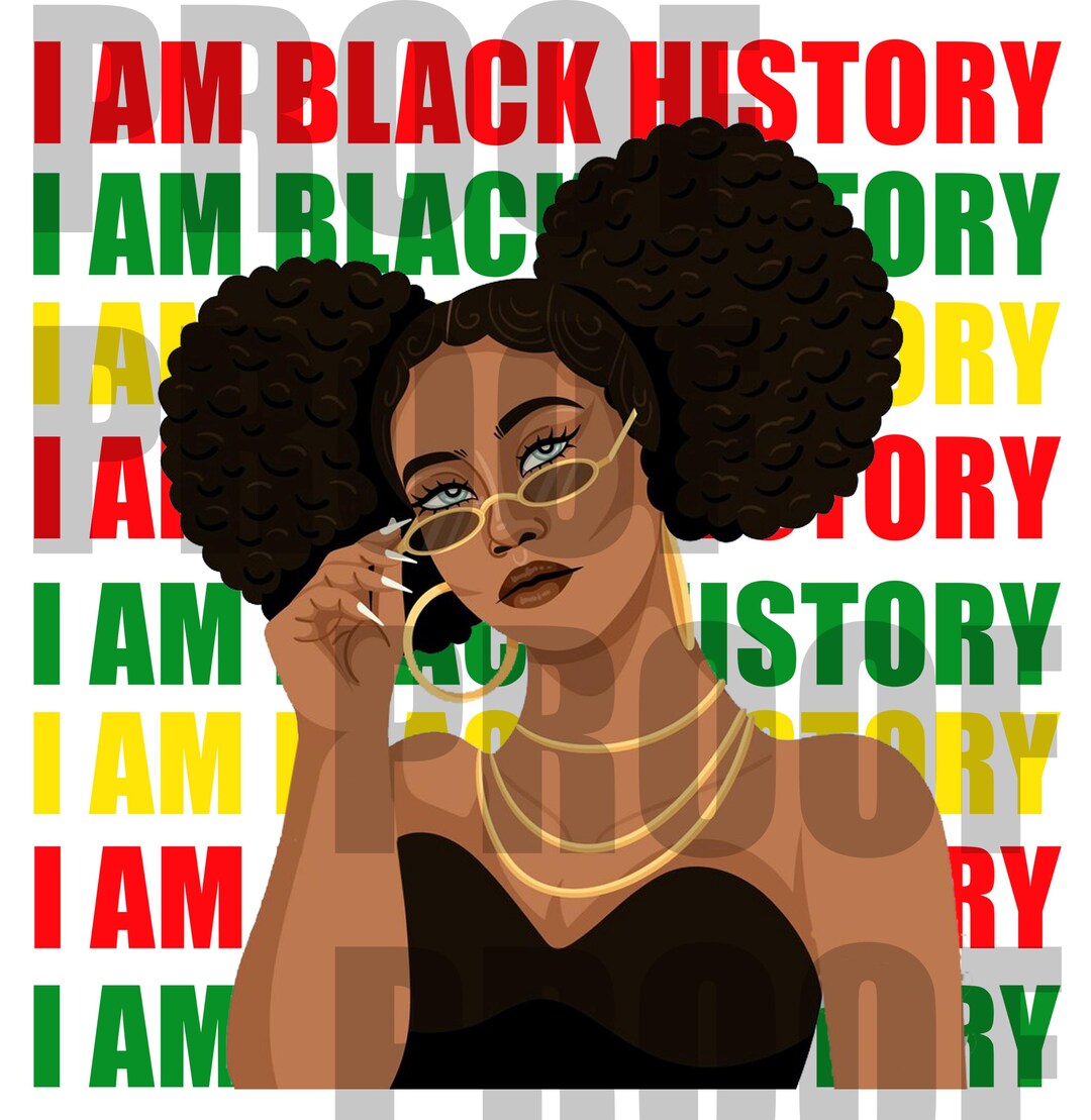 I Am Black History Woman Digital File PNG - Etsy