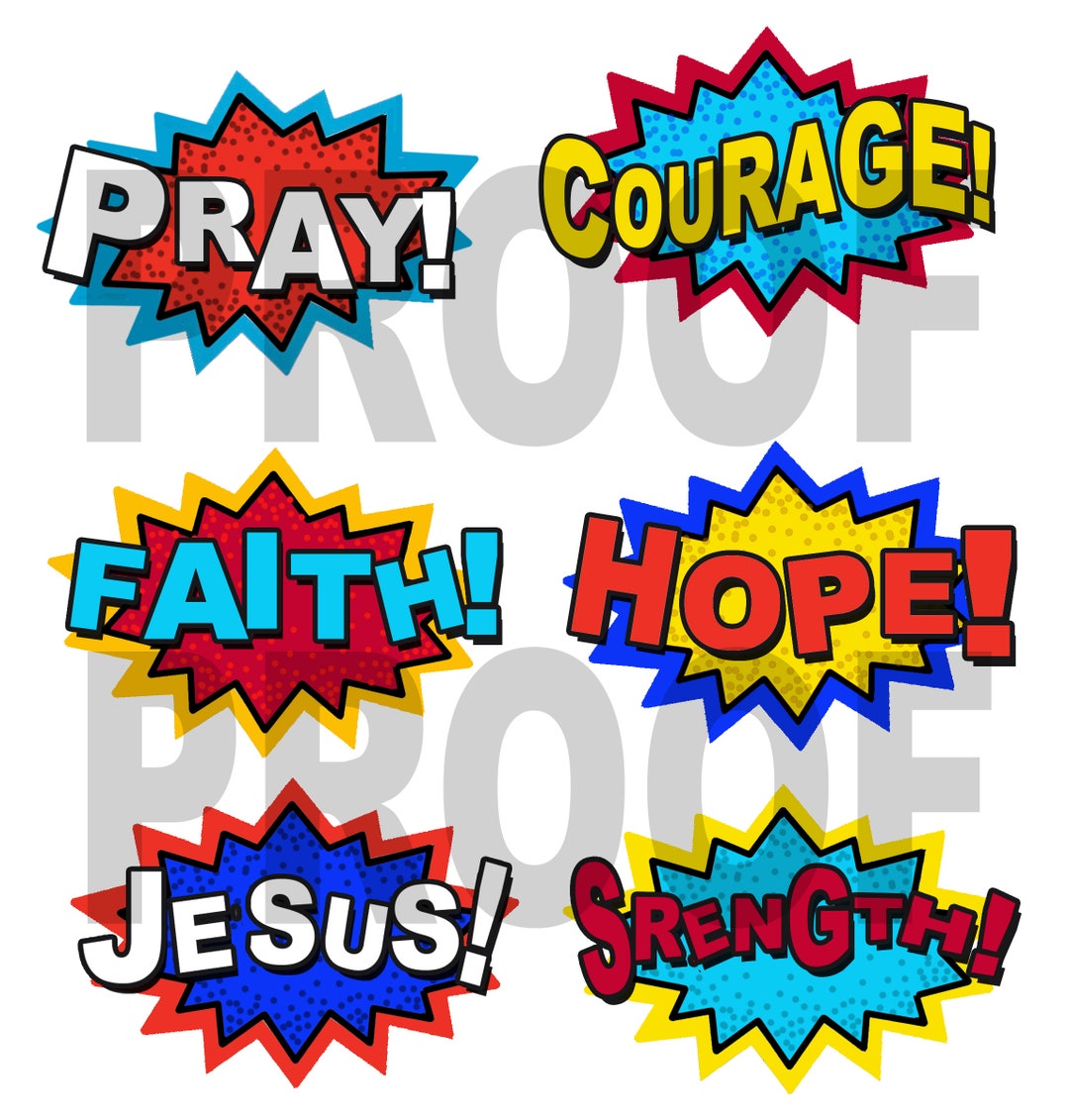 Bible Comic Word Cutout Digital File PNG - Etsy