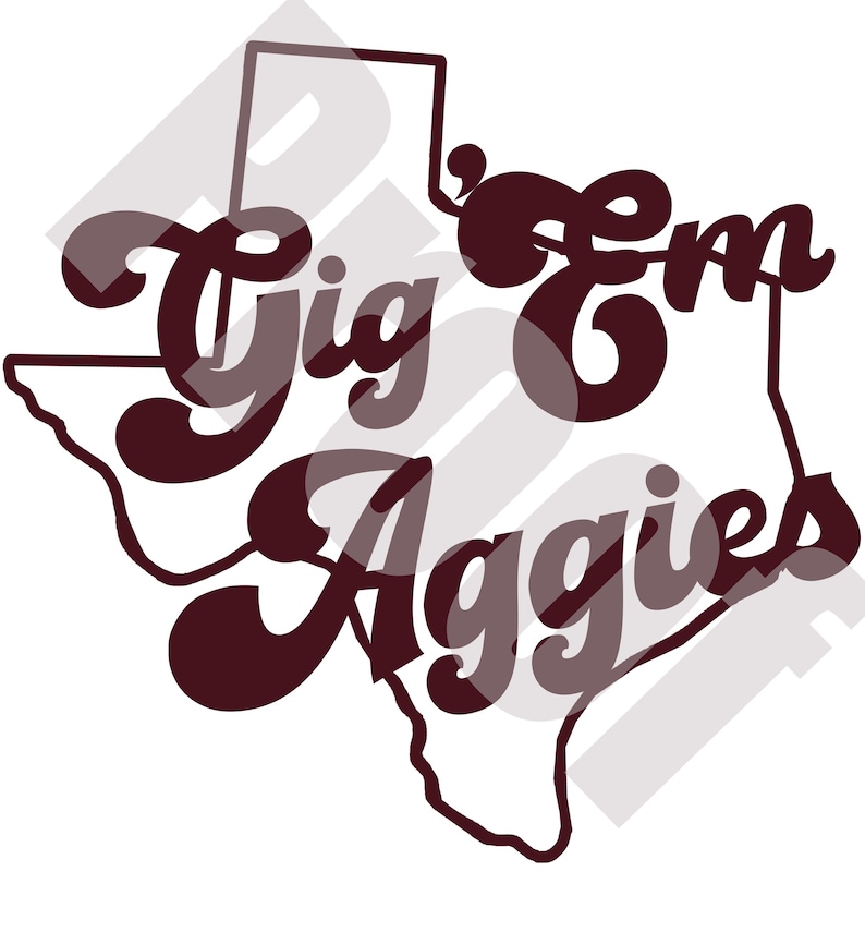 Gig Em Aggies Digital File PNG - Etsy