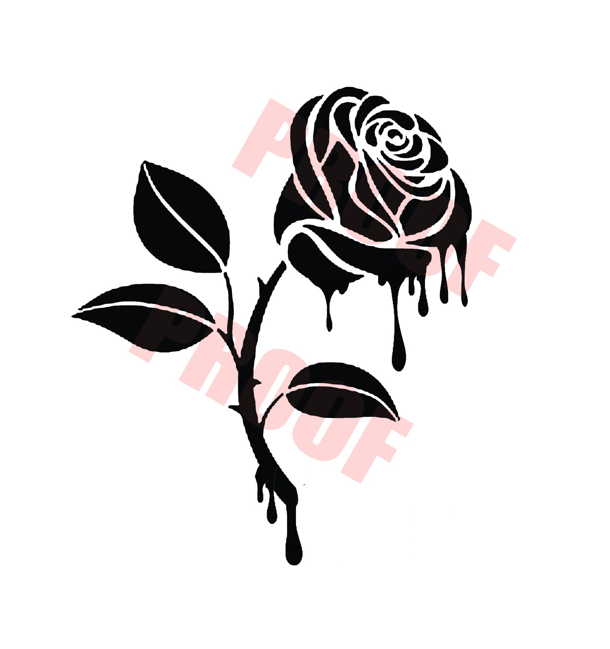 Dripping Rose Digital File PNG - Etsy