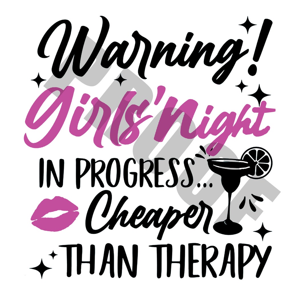 Girls Night in Progress Digital File PNG - Etsy
