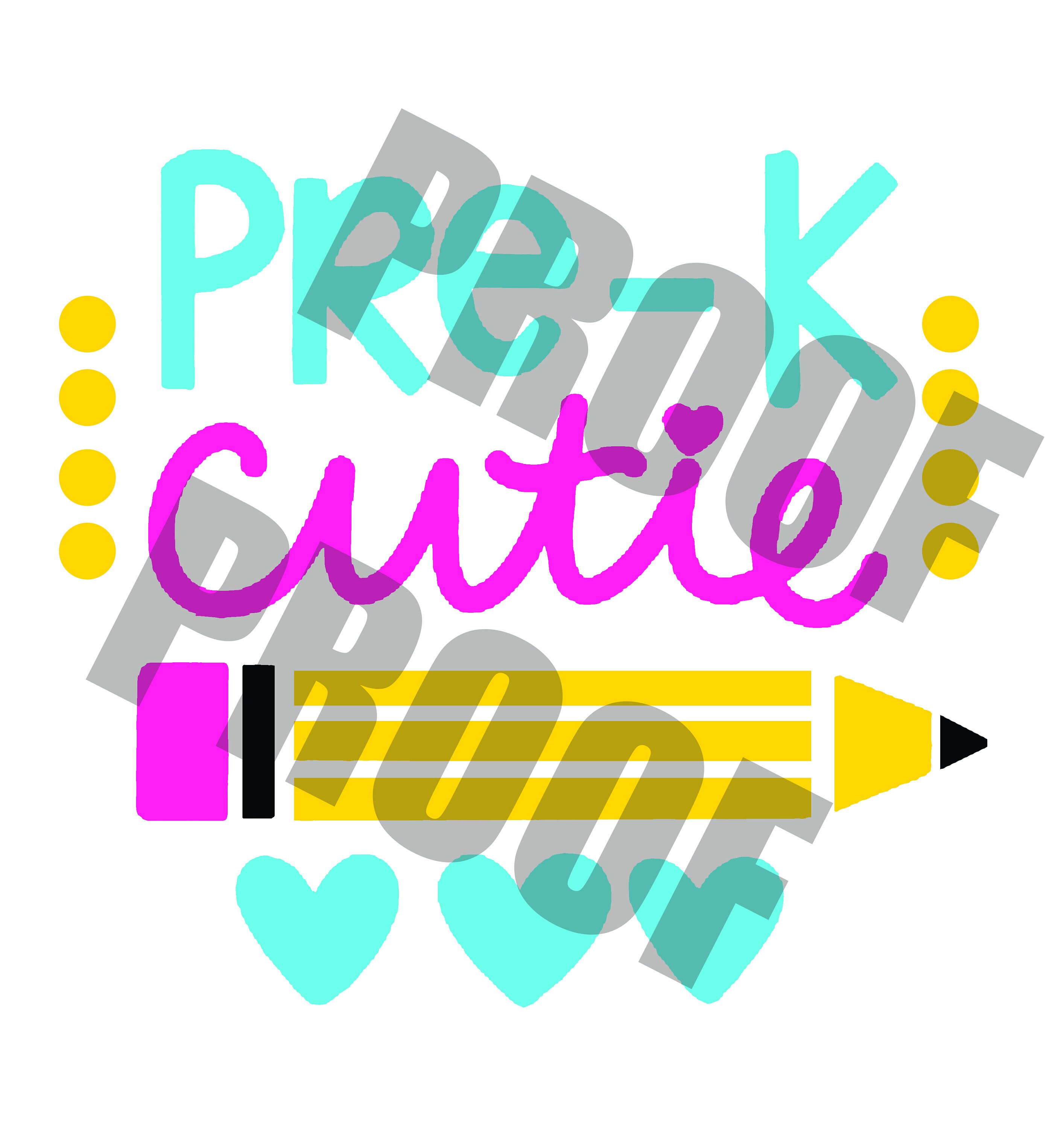 Pre-k Cutie Digital File PNG - Etsy