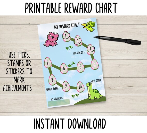 Printable Reward Charts for Kids Editable Reward Chart Print - Etsy