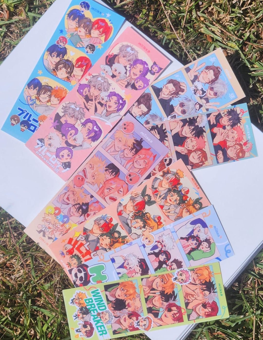 Anime Photobooth Photostrips - JJK, CSM, Hxh, Heroaca, Blue Lock ...