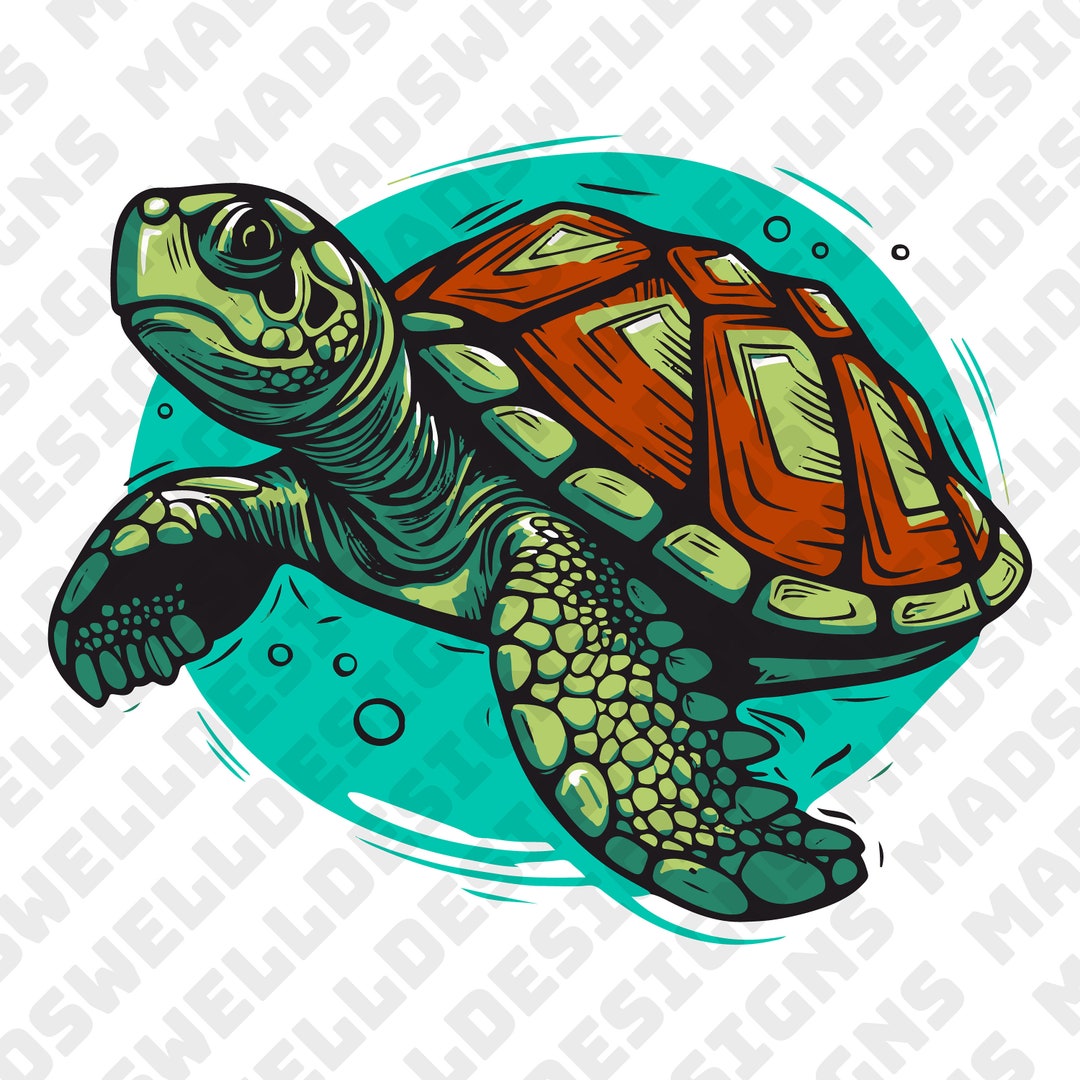 Beautiful Sea Turtle, Svg Eps Png Jpg, Vector Art, Digital Download - Etsy
