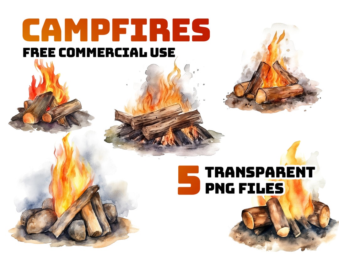 Campfires Bundle. Fire Clipart Campfire Png. Camping Wood - Etsy