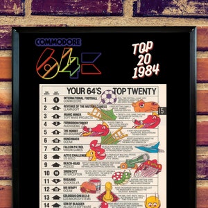 Retro Commodore 64 Magazine Ad top 20 Games of - Etsy