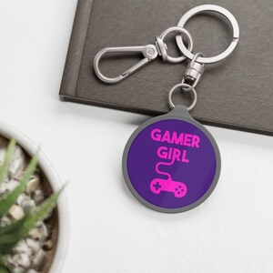 Custom Keyrings Gamer Keychain Girl Gamers Keyring for - Etsy
