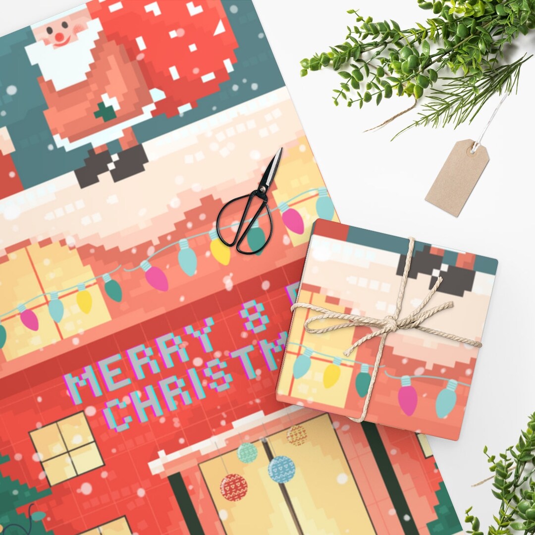 Christmas Wrapping Paper Video Game Wrapping Paper Gift for - Etsy