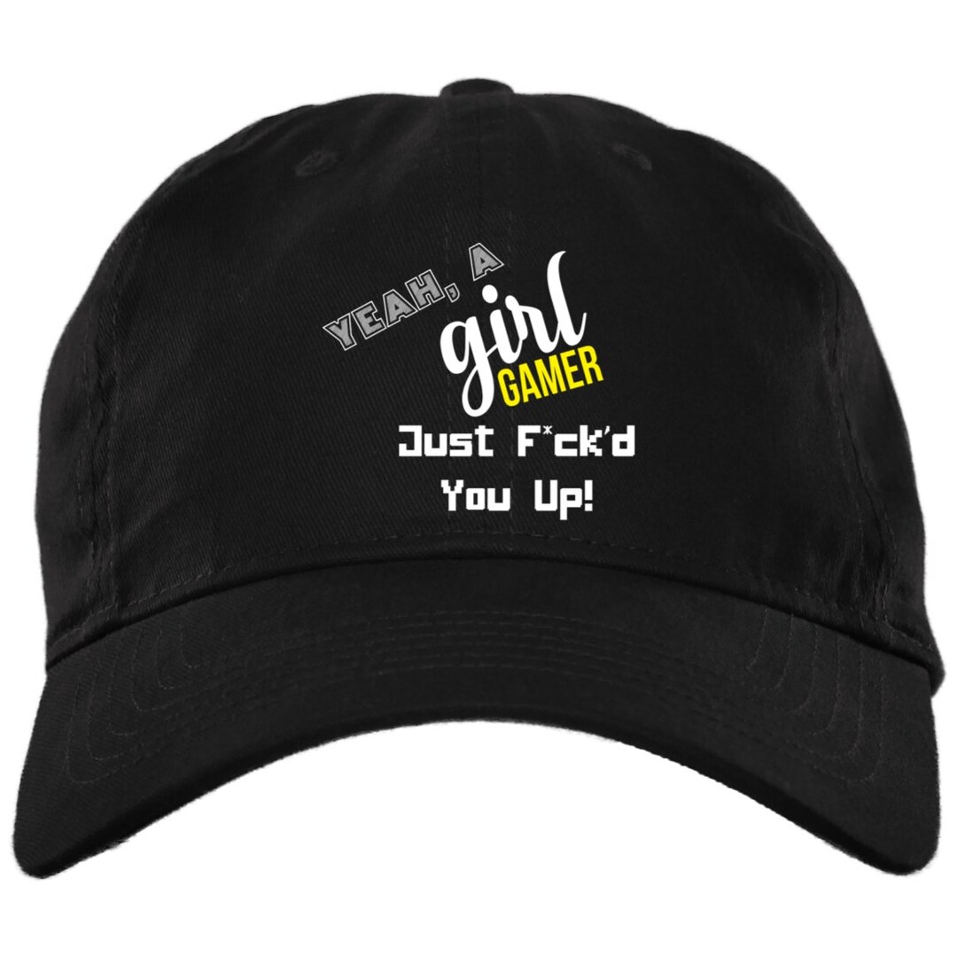 Embroidered girl Gamer Hat Gamer Gift for Her Computer & Console Player ...
