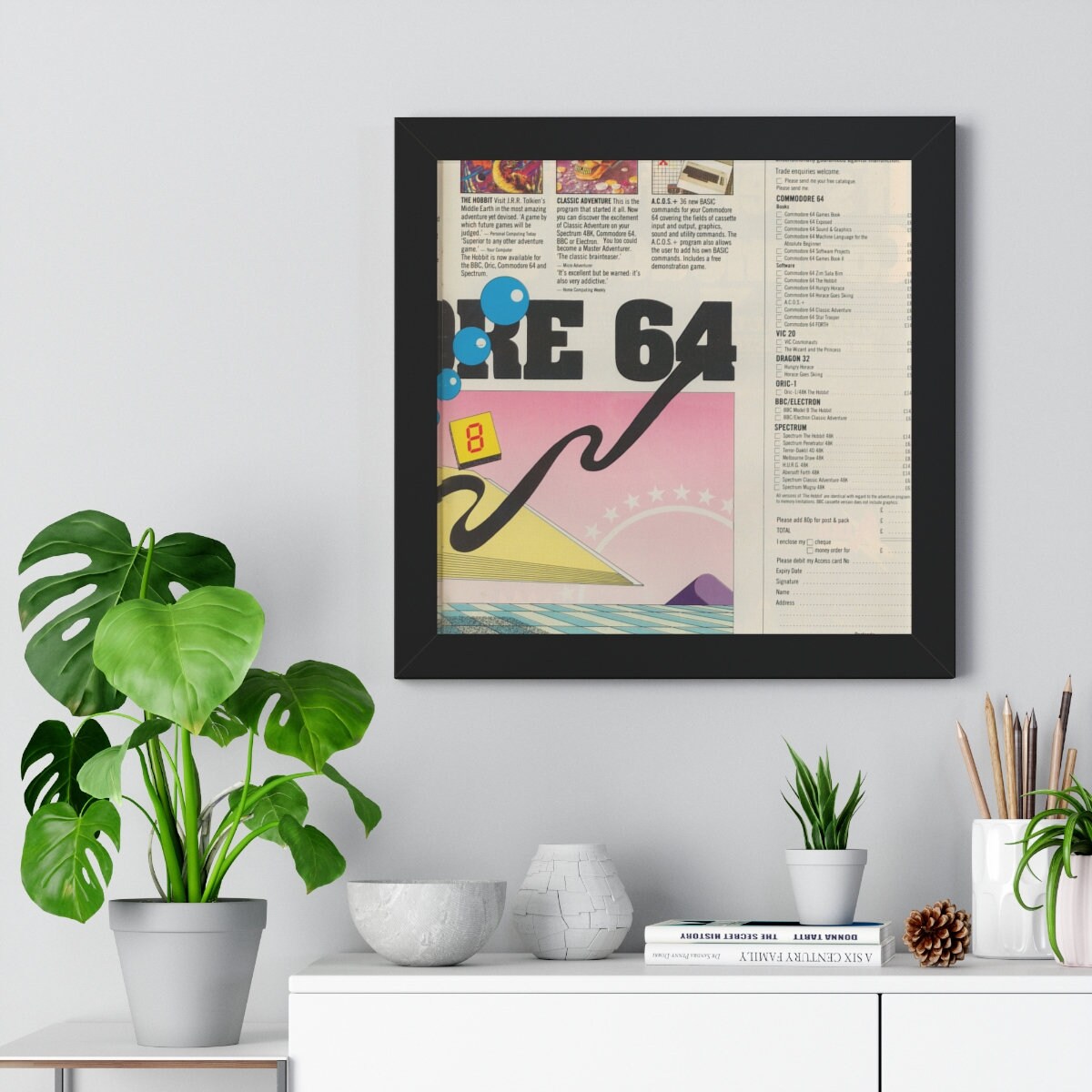 Framed Commodore 64 Poster Original Games Fine Art Print poster Retro ...