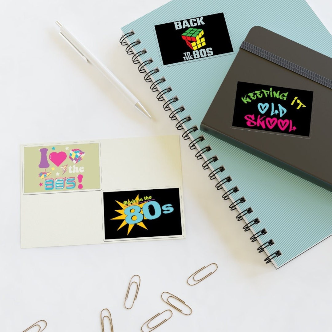 Die-cut 1980s' Style Sticker Sheets Great Graphic Design & Coloring ...