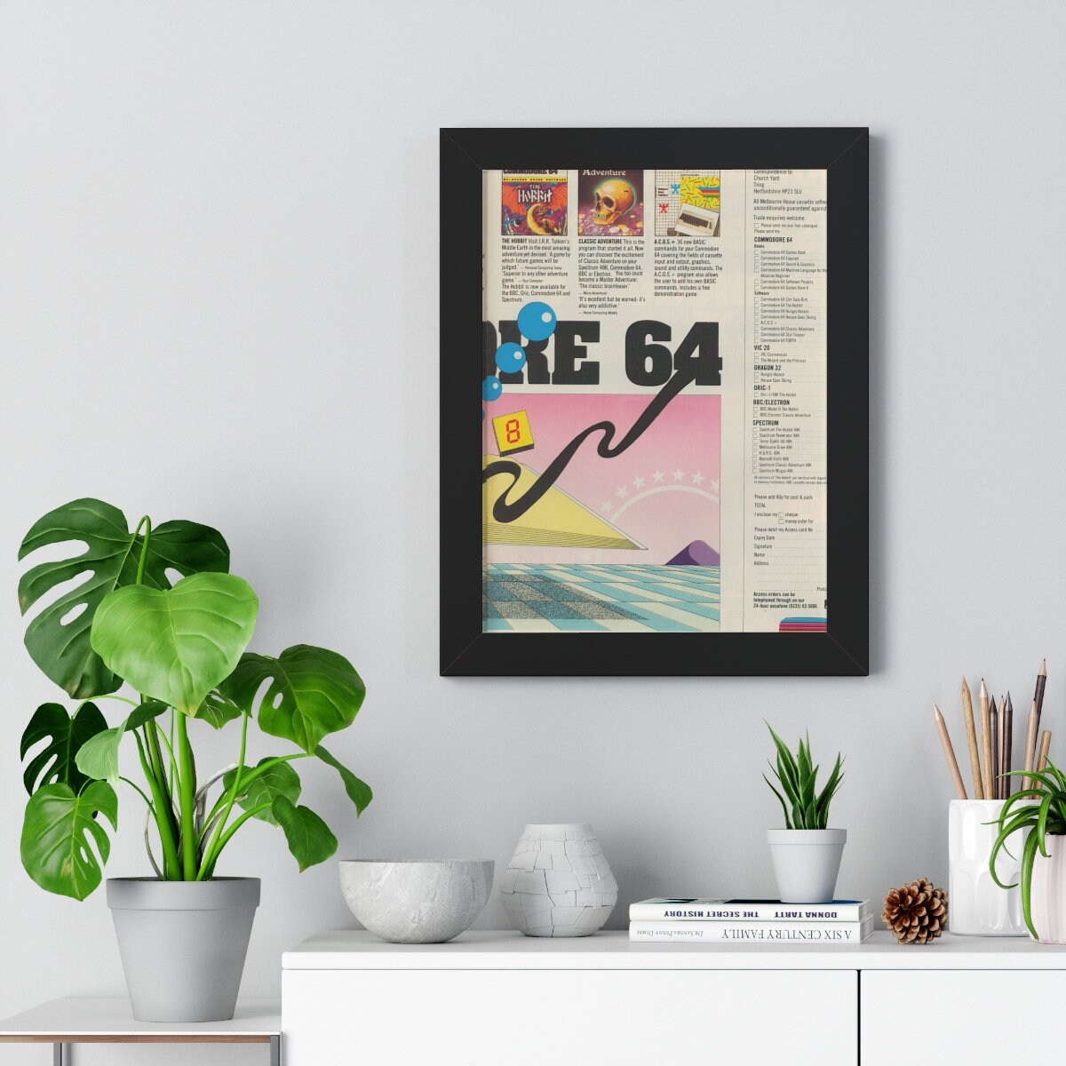 Framed Commodore 64 Poster Original Games Fine Art Print poster Retro ...