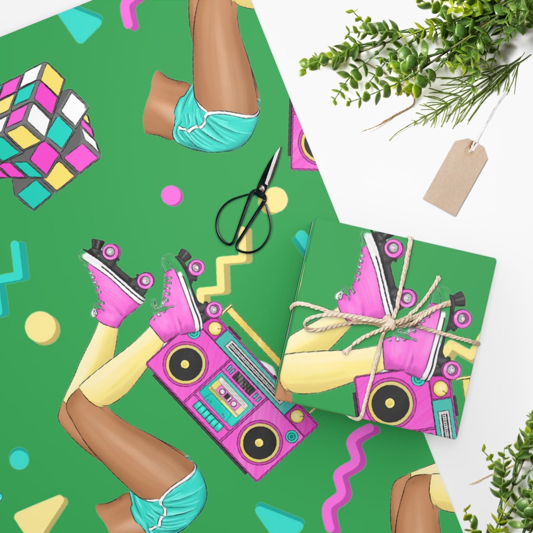 1980's Custom Wrapping Paper and Sheets | 80s Wrapping Paper | Wrapping ...