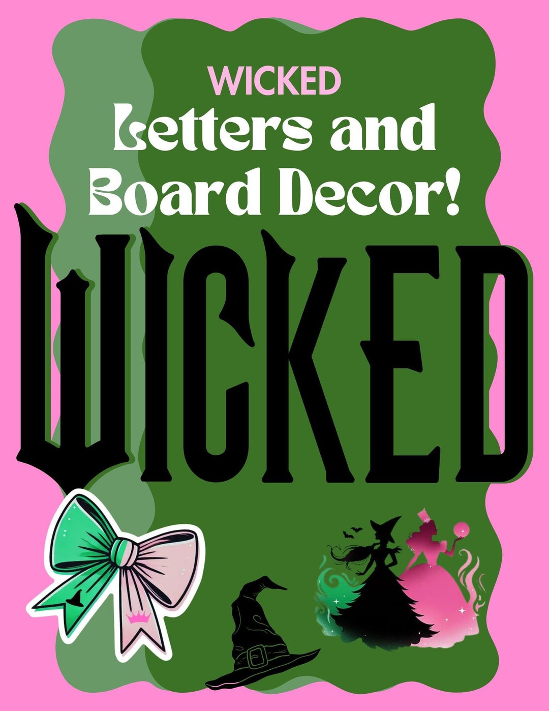 Wicked Letters | Classroom Bulletin Board Decor - Etsy