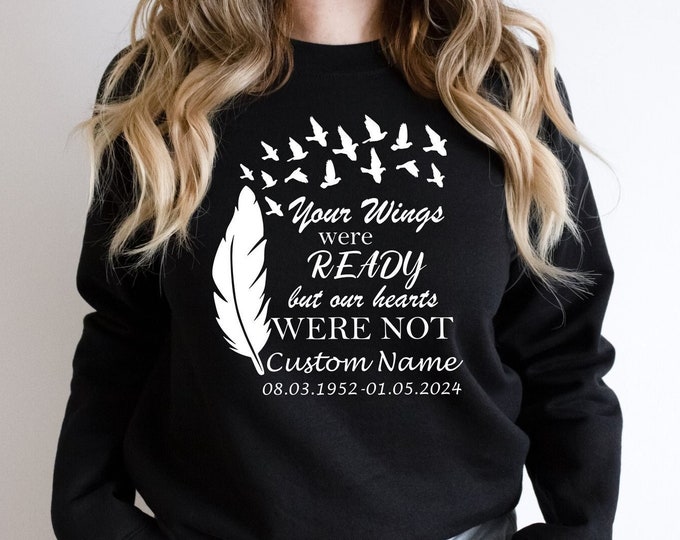 In Loving Memory Sweatshirt, CUSTOM Funeral Sweatshirt, Memorial ...
