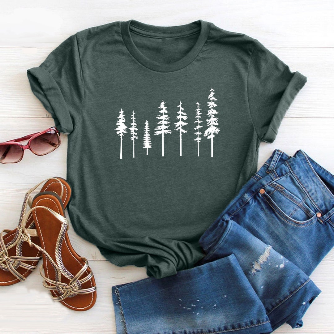 Pine Tree Shirt, Adventure T-shirt, Camping Tee, Hiking T Shirt ...