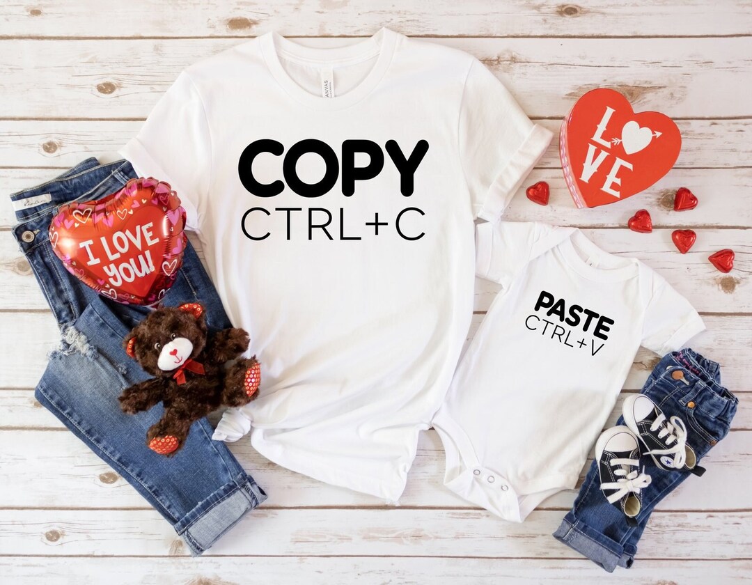 Family Father Daughter Copy Paste T-shirt, Dad and Son Matching Shirt ...