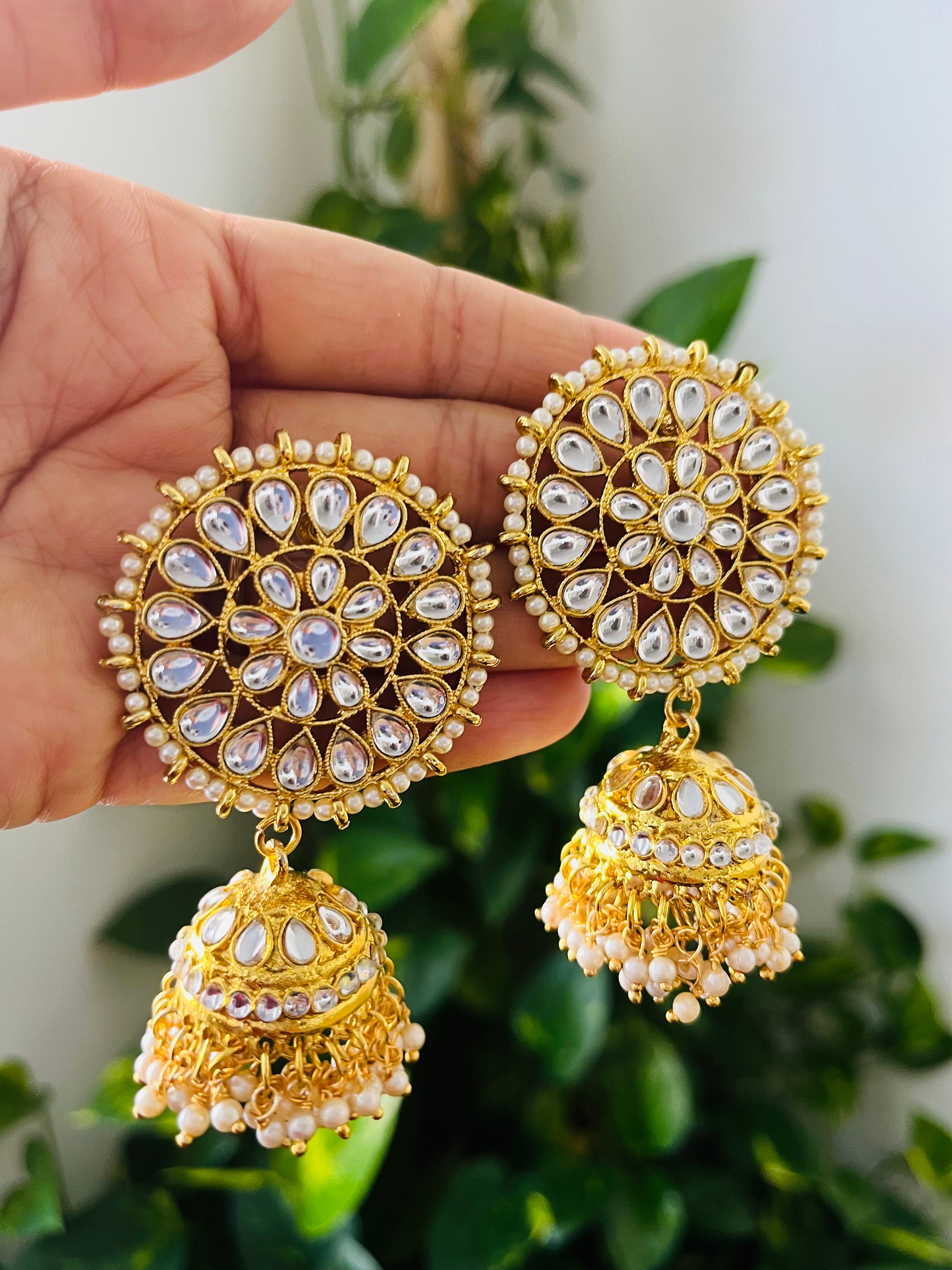 Daily wear gold jhumkas store
