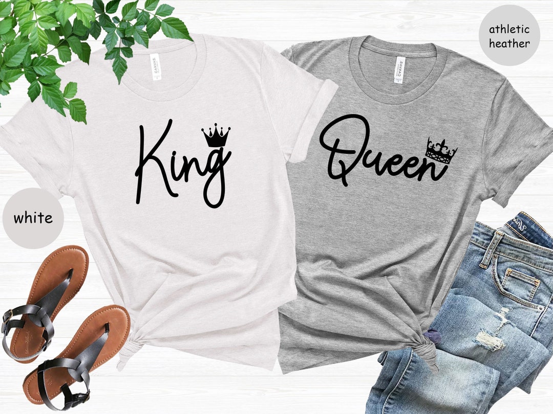 King and Queen Matching Shirts Couple Shirts King and Queen - Etsy