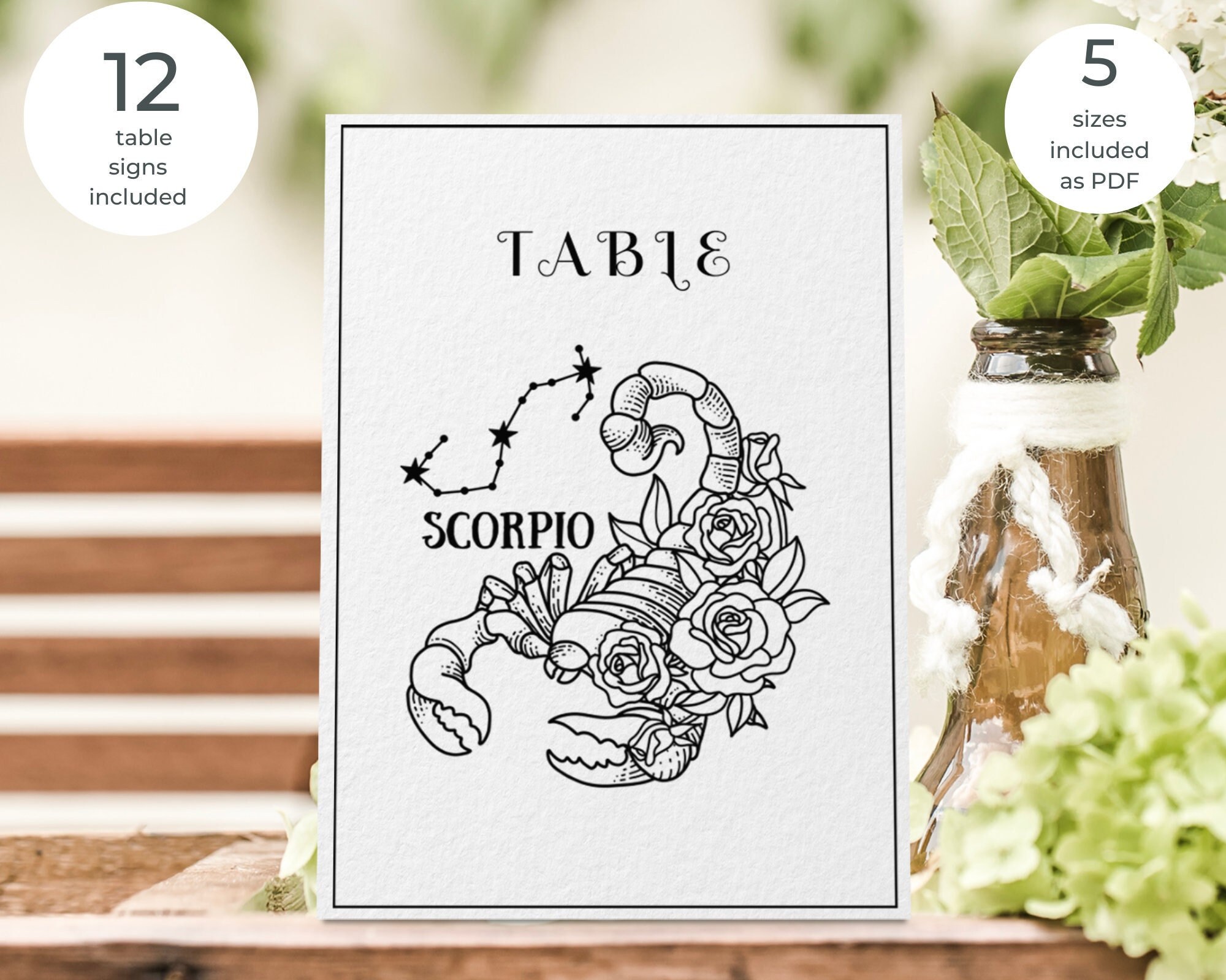 Zodiac Table Signs Astrological Seating Chart Zodiac Seating - Etsy