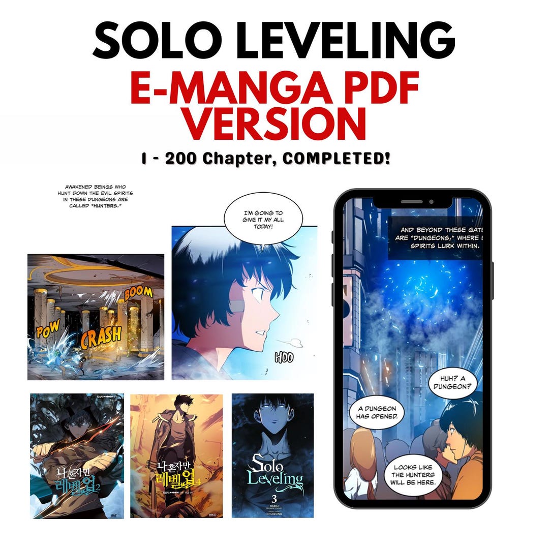 SOLO LEVELING MANWHA, 1-200 Completed English Version, Pdf Digital ...
