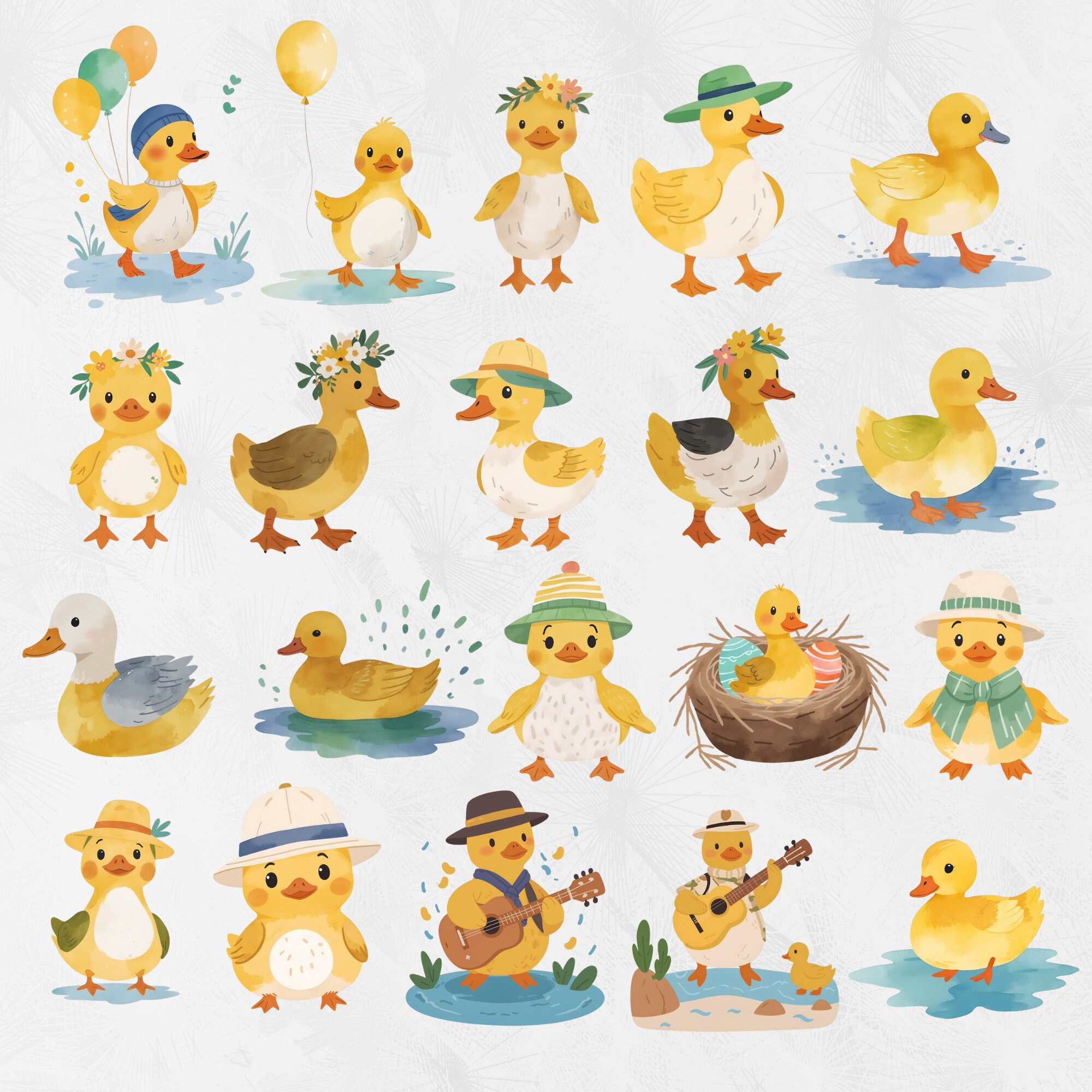 55 Cute Yellow Duck Png, Baby Duckling, Baby Duck, Nursery, Wall Art ...